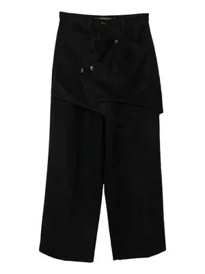 Andersson Bell Crossover-wrap Trousers - Black