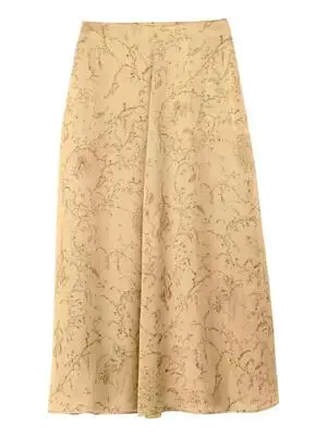 Fabiana Filippi Floral-print A-line Midi Skirt - Yellow