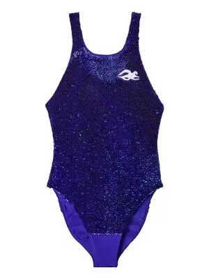 Tory Burch Sequin-embellished Jersey Bodysuit - Purple