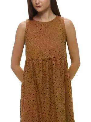 Marella Eyelet-embroidered Tiered Dress - Brown