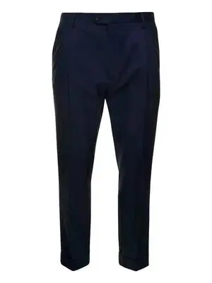 REVERES 1949 Pleated Cuffed Trousers - Blue