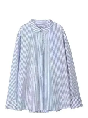 Stylein Striped Flared Shirt - Blue