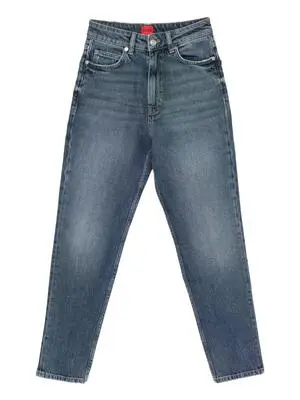 Hugo High-waisted Straight Leg Jeans - Blue