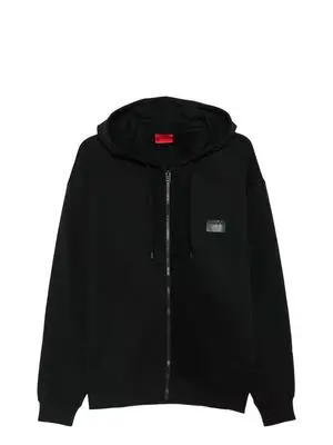 Hugo Zip-up Hoodie - Black