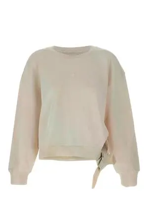 BOSS Bow-detail Crew-neck Sweatshirt - Neutrals
