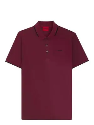 Hugo Embroidered-logo Polo Shirt - Red