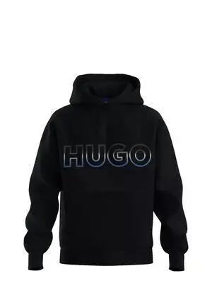 Hugo Logo-detail Hoodie - Black