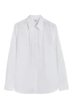 Aspesi Ruffled Cotton Shirt - White
