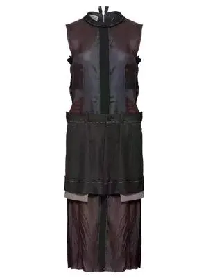 MAISON MARGIELA Layered Sleeveless Dress - Purple