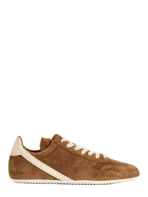 Rick Owens Minimal Suede Sneakers - Brown