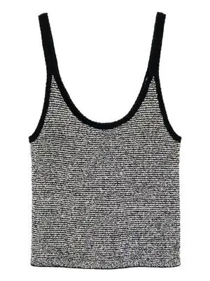VINCE Micro-Striped Vest