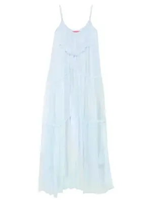 MIAU BY CLARA ROTESCU Ruffled A-line Maxi Dress - Blue