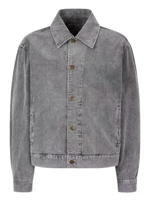 STUDIO TOMBOY Corduroy Button-fastening Shirt Jacket - Grey