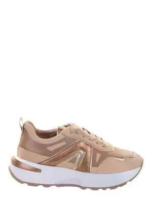 ALEXANDER SMITH Metallic Panelled Sneakers - Neutrals