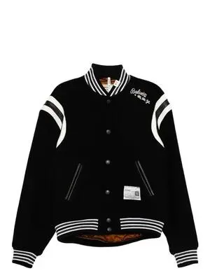 Mihara Yasuhiro Logo-embroidered Bomber Jacket - Black