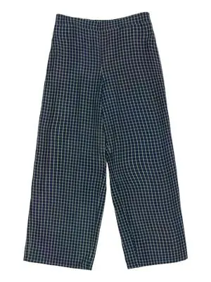 Bimba Y Lola Gingham-check Straight Trousers - Blue