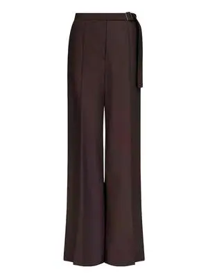 Loulou De Saison Pleated Buckle-fastening Trousers - Brown
