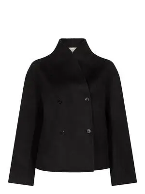 Loulou De Saison Double-breasted Wool-cashmere Jacket - Black