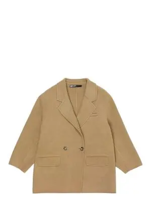 Bimba Y Lola Long-sleeve Double-breasted Coat - Brown