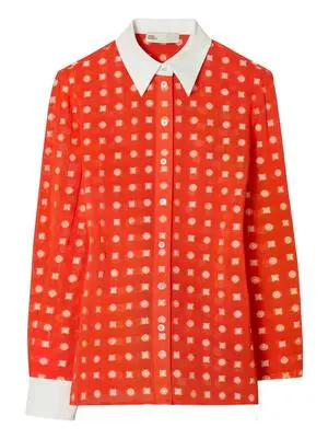 TORY BURCH Dot-Print Blouse