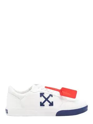 Off-White Arrow-logo Leather Sneakers - White