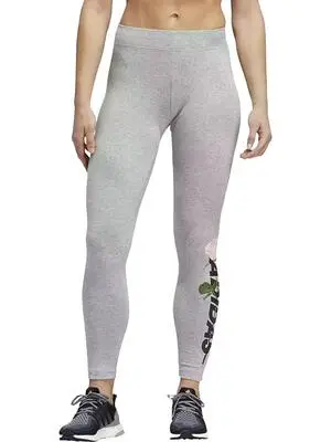 Adidas Rose-print Leggings - Grey