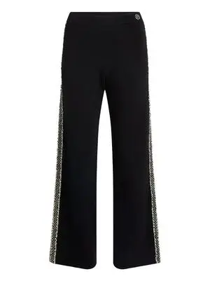 Karl Lagerfeld Boucle Detail Knit Pants - Black