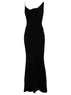 MUGLER Cowl-neck Dress - Black