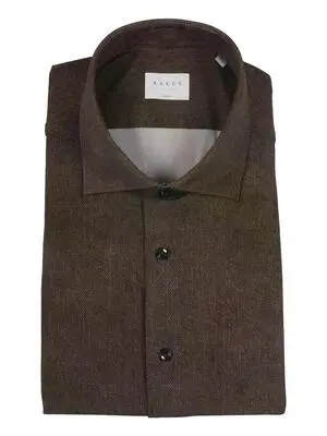 XACUS Cutaway-collar Shirt - Brown