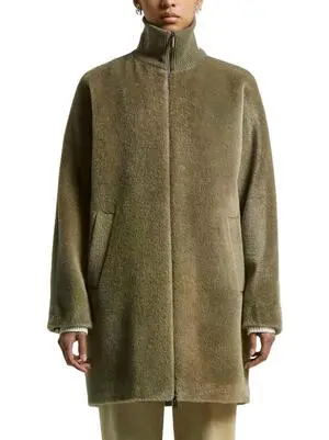Peserico High-neck Zip-front Coat - Green