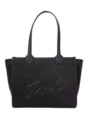 Karl Lagerfeld K/skuare Grainy Tote Bag - 1av Black-nickel