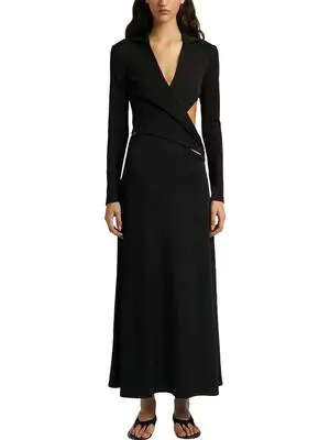 Christopher Esber Fran Cut-out Ribbed Midi Dress - Black