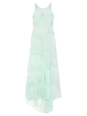 MIAU BY CLARA ROTESCU Bead-embellished Maxi Dress - Green