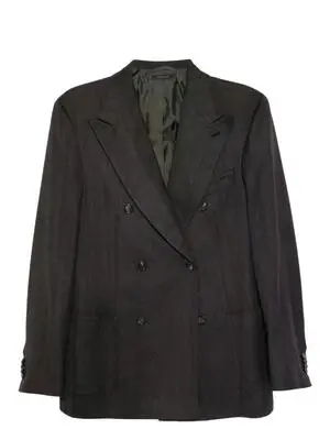 Brioni Double-breasted Blazer - Brown