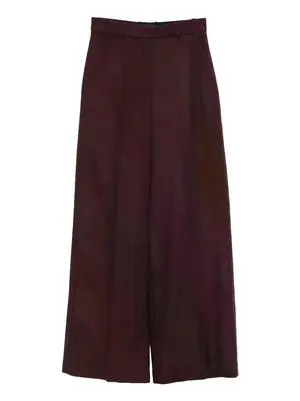 JOSEPH Alana Pleated-front Trousers - Brown
