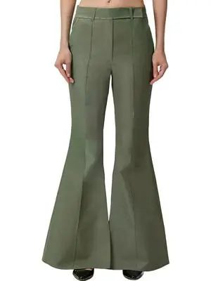 NACKIYE Mick Split-hem Flared Trousers - Green