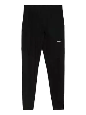 TEAM WANG DESIGN Logo-printed Performance Leggings - Black
