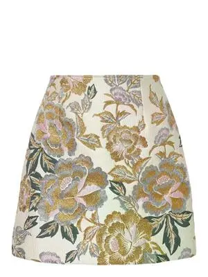 CAROLINA HERRERA Floral-Jacquard Mini Skirt