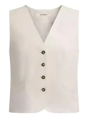 12 STOREEZ Button-fastening Waistcoat - Grey