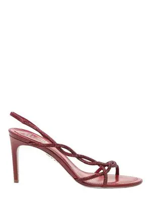 Rene Caovilla 80mm Braid Sandals - Red