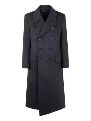 TOM FORD Double-breasted Wool Coat - Black
