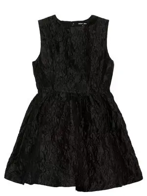 SISTER JANE Lucia Jacquard Open Back Mini Dress - Black