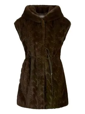 Liu Jo Faux-fur Waistcoat - Brown