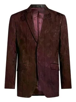 Etro Pleated Floral-pattern Jacket - Red