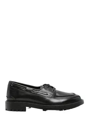 Bally Leather Boat Shoes - Black