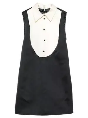 Elisabetta Franchi Point-collar Sleeveless A-line Dress - Black