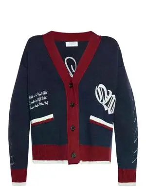 Off-White Varsity Jacquard Cardigan - Blue