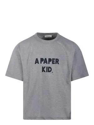 A PAPER KID Graphic-print T-shirt - Grey