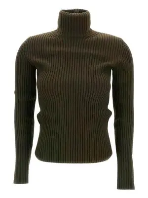 Max Mara Ribbed Turtleneck Sweater - Green