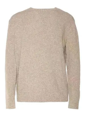 BALLANTYNE Round-neck Wool-blend Sweater - Neutrals